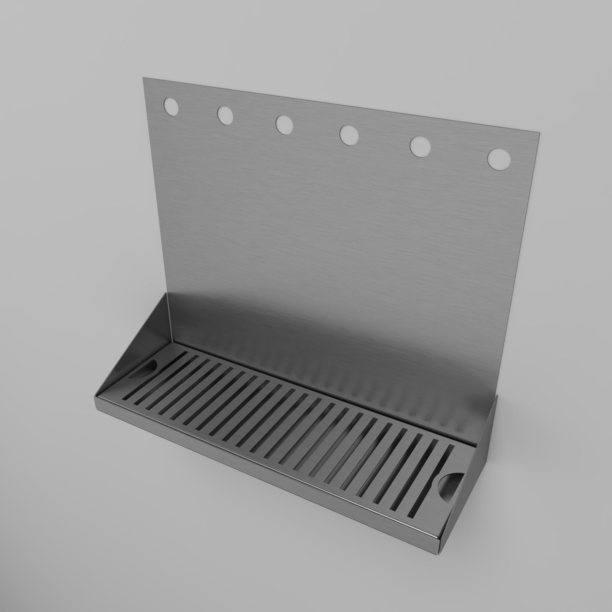 Brushed Stainless Steel - Wall Mount Drip Tray with Faucet Holes – Fût ...