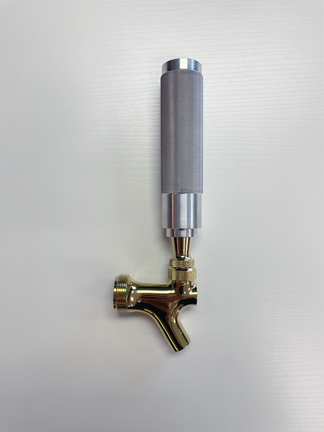 Brushed Aluminium knurled beer tap handle – Fût Mauricie